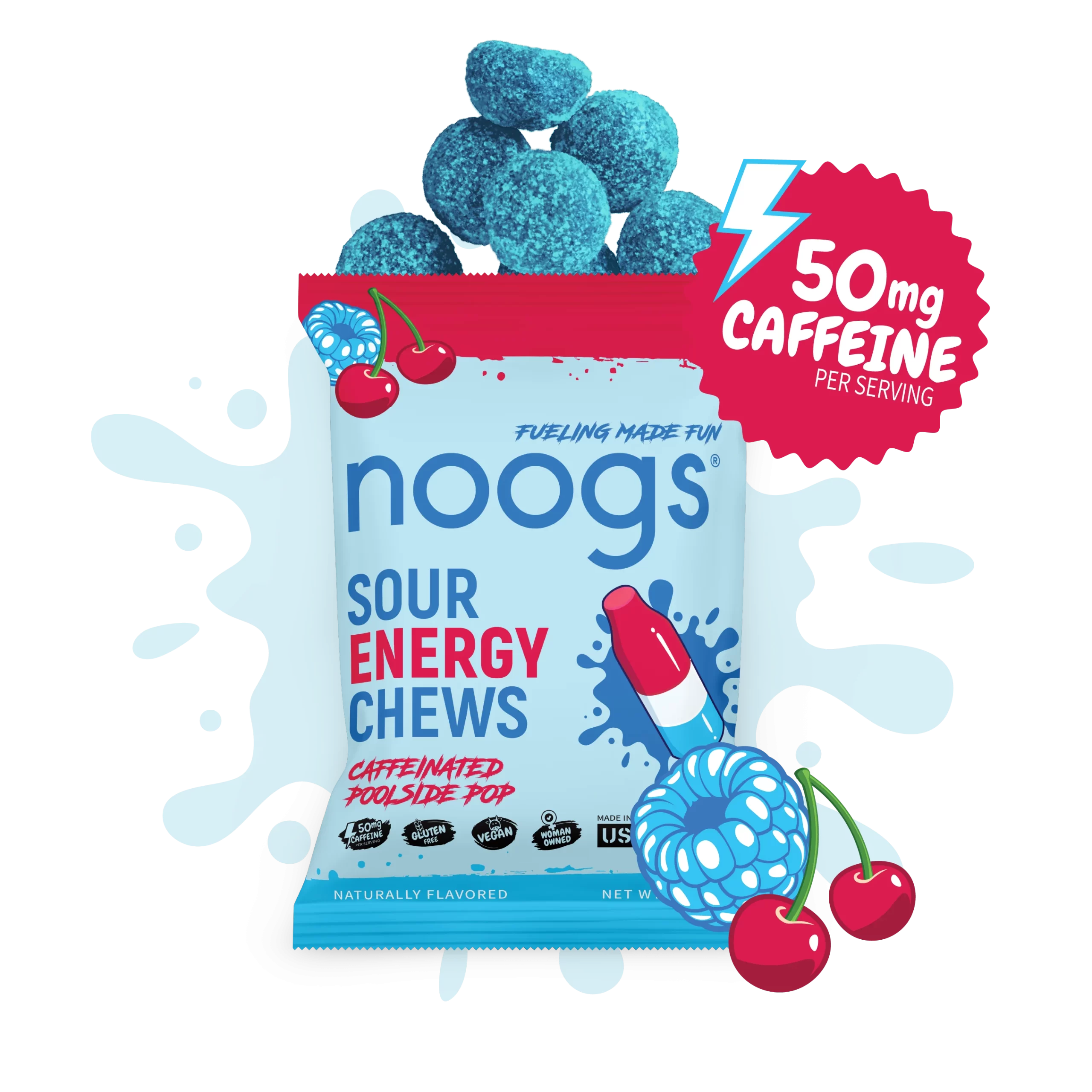 Noogs Poolside pop sour - Koffein - run4.no